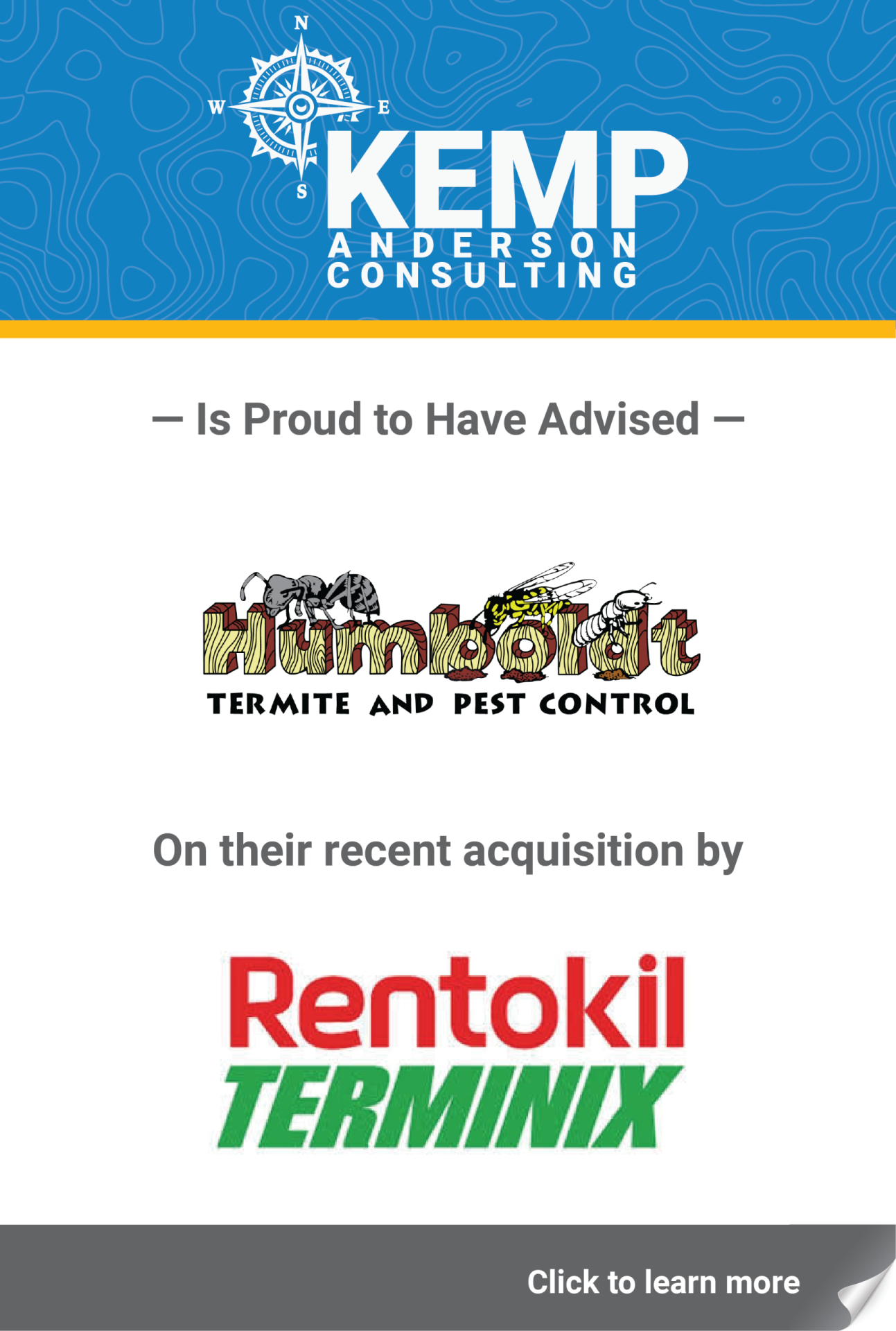 Rentokil Terminix acquires Humbolt Termite and Pest – Kemp Anderson